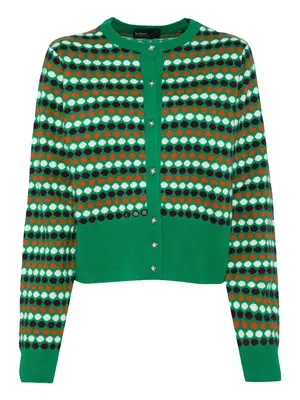 KOLOR Kolor Polka-dot Cashmere Cardigan