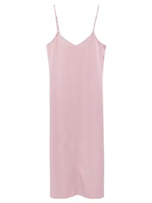 FORTE_FORTE Satin Midi Slip Dress - Pink