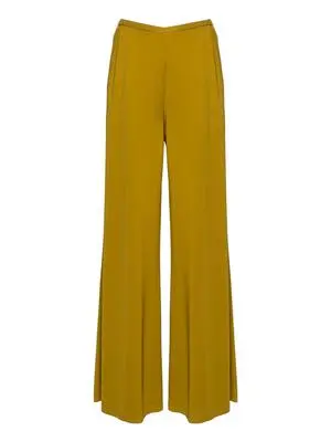 FORTE_FORTE Elasticated Waistband Palazzo Pants - Green