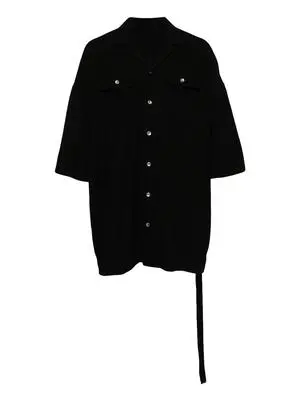 Rick Owens Camp-collar Shirt - Black