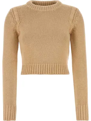Chloé Cropped Sweater - Brown