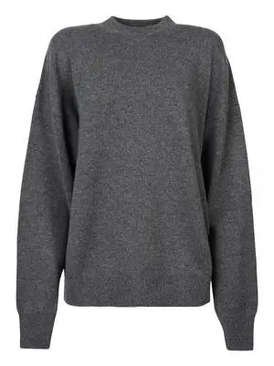 Balenciaga Logo Intarsia-knit Jumper - Grey