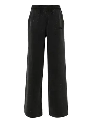 Vetements Crystal-embellished Track Pants - Black