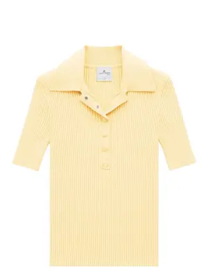 COURREGES Courrèges Ribbed-Knit Polo Shirt