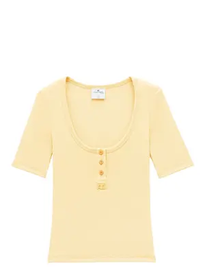 COURREGES Holistic Snaps T-shirt - Yellow