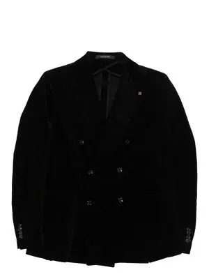 Tagliatore Velvet Blazer - Black