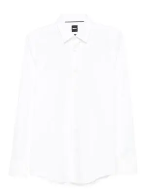 BOSS Interlock-weave Shirt - White