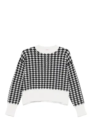 Hugo Houndstooth-intarsia Sweater - Black