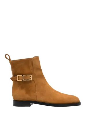 SERGIO ROSSI Suede Ankle Boots - Brown