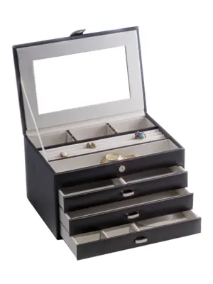 BEY-BERK 4 Level Jewelry Box - Multi