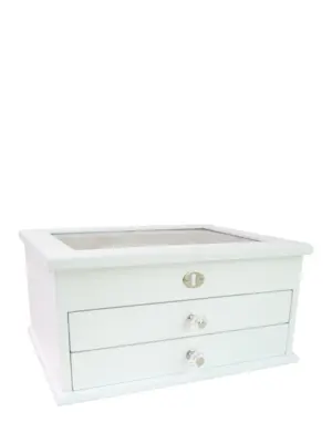 MELE & CO Lili Wooden Jewelry Box - White
