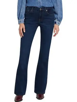 7 For All Mankind Kimmie Mid-rise Bootcut Jeans - Rinsed Indigo