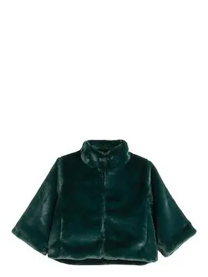 Echo Faux Fur Jacket - Bottle Green