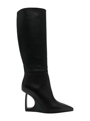 VIC MATIE 100mm Leather Boots - Black