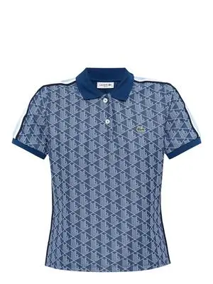 Lacoste Jacquard Monogram Polo Shirt - Blue