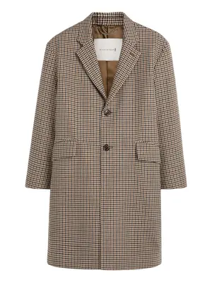 Mackintosh Humbie Houndstooth Coat - Brown