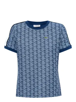 Lacoste Jacquard Monogram T-shirt - Blue