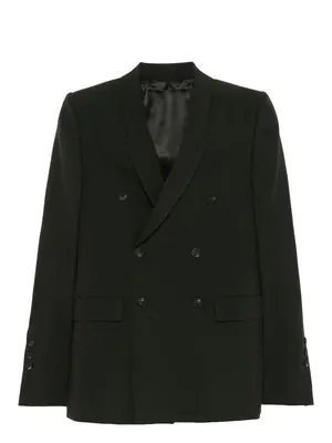 Rick Owens Grain De Poudre Double-breasted Blazer - Green
