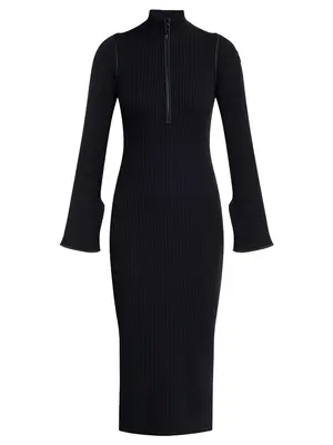 Moncler Ribbed Dress - Black