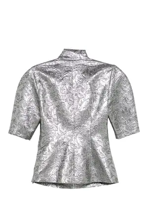 MSGM Metallic-effect Blouse - Grey