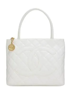 CHANEL Chanel Quilted Caviar Medallion Tote