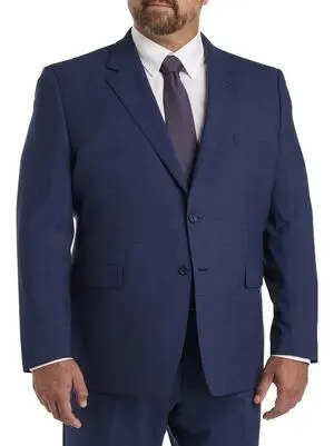 JV REFLEX Big & Tall Textured Suit Jacket - Navy