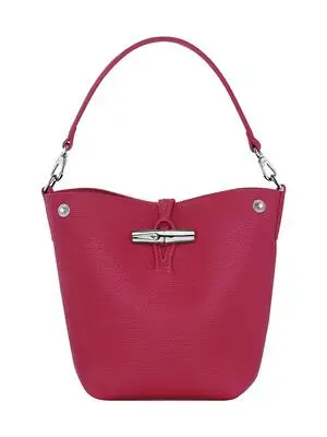 Longchamp Le Roseau Extra Small Bucket Bag - Beetroot