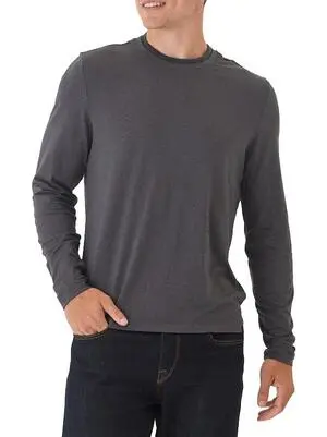 THREADS 4 THOUGHT Parker Heather Luxe Long Sleeve T-shirt - Heather Charcoal