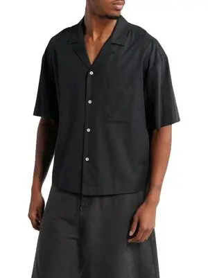ELWOOD Boxy Camp Shirt Coal