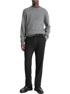 Vince Italian Wool-blend Trouser - Black