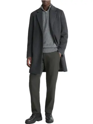 Vince Classic Italian Wool-blend Coat - Gray