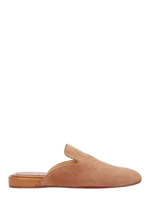 CHRISTIAN LOUBOUTIN Coolito Flat Mules - Brown