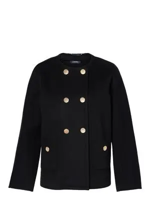 Max Mara Samantha Double-breasted Wool Jacket - Black