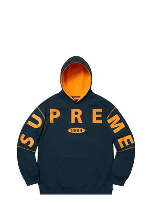 Supreme Spread Logo Hooded Sweatshirt - Blue