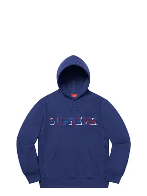 Supreme Drop Shadow Hooded Sweatshirt - Blue