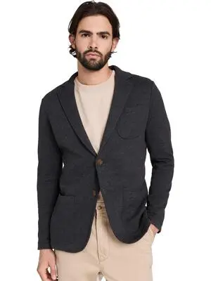 Faherty Brand Inlet Knit Blazer - Black Sky Melange