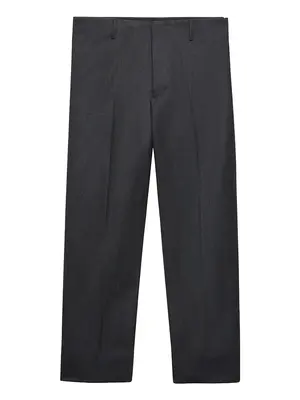Prada Prada Wool Gabardine Straight Leg Trousers F0308 Antracite