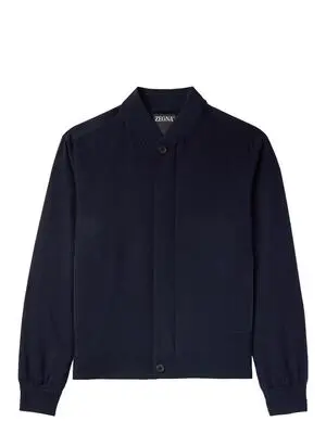 Zegna Oasi Cashmere Bomber Jacket - Blue