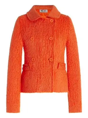 Miu Miu Tailored Mohair-wool Jacket - Orange