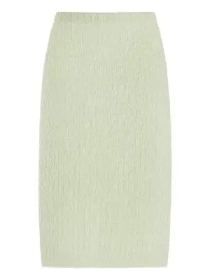 Miu Miu Mohair-wool Midi Skirt - Green