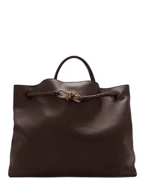 Bottega Veneta Andiamo Silky Leather Bag - Brown