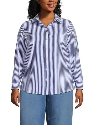 LANDS' END No Iron Supima Cotton Long Sleeve Shirt