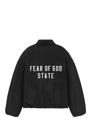 Fear Of God Essentials Textured Nylon Trucker Jacket - Black