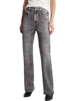 Rag & Bone Miramar Shea Relaxed Straight Sweatpant Jeans - Raven