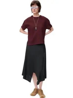 Loewe Asymmetric T-Shirt Burgundy