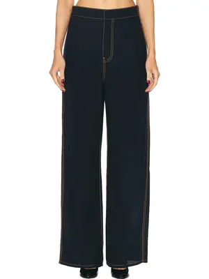 Alaïa Fluid Pant - Marine Fonce