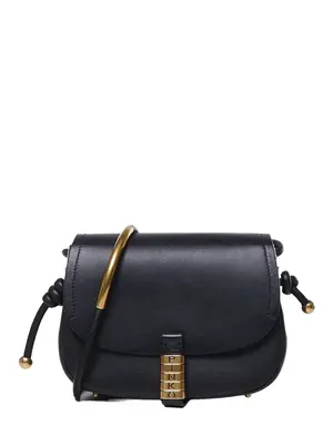 Pinko Logo-buckle Shoulder Bag - Black