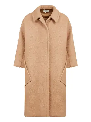 MAISON MARGIELA Oversized Bouclé Mohair Coat - Neutrals