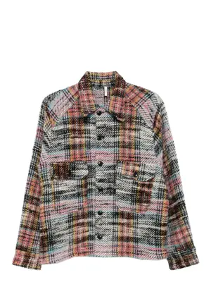 SUNFLOWER Cpo Check-print Shirt - Pink