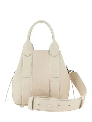 Hogan Hogan Script Leather Tote Bag Neutrals